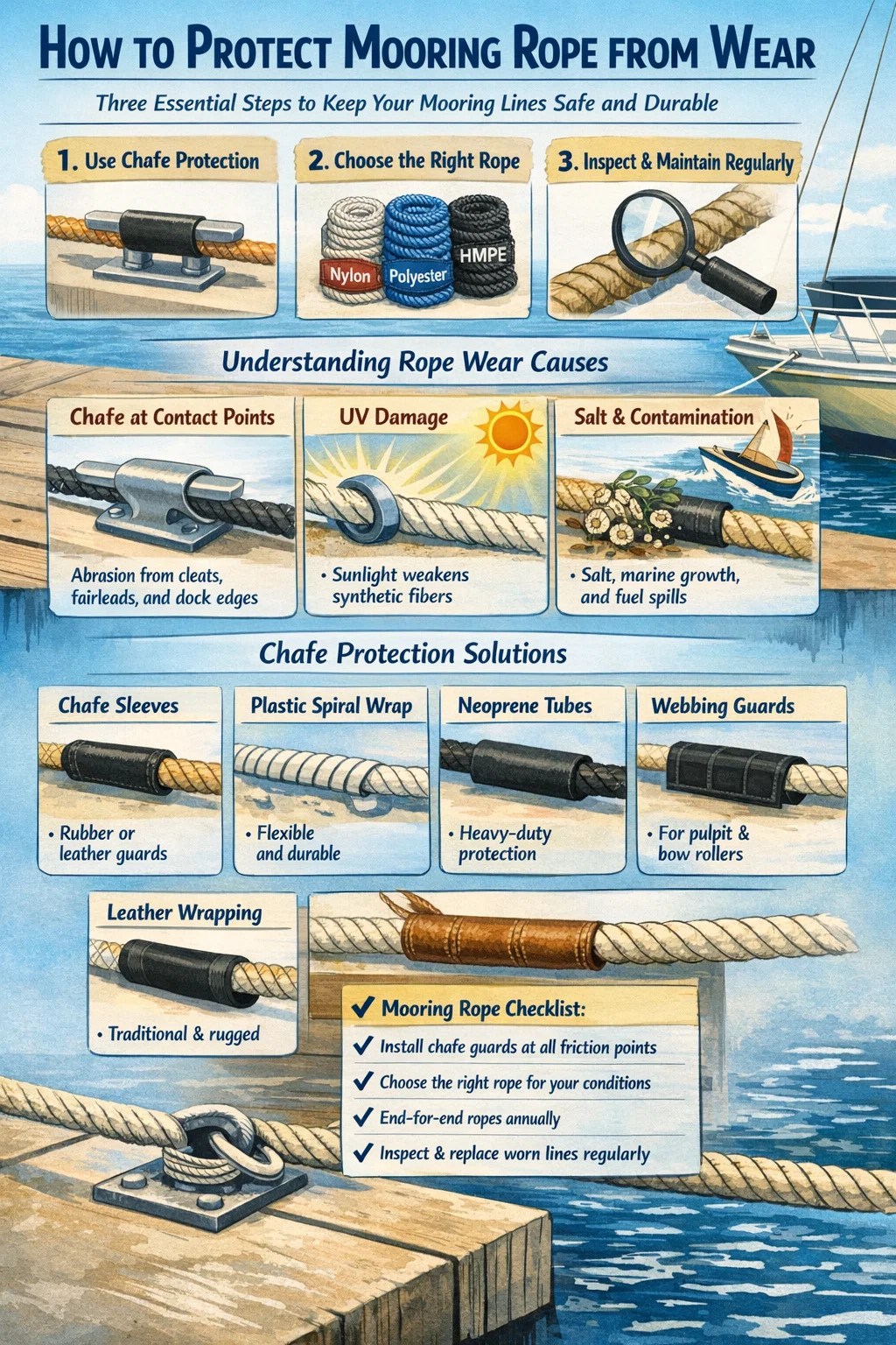 How to Protect Mooring Rope from Wear: Proven Methods