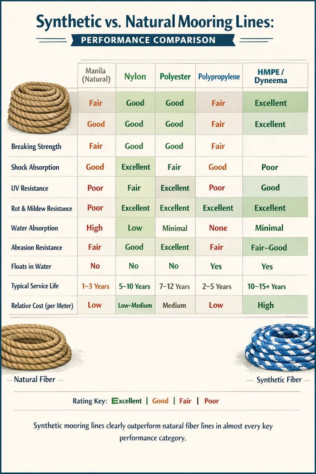 Synthetic vs Natural Mooring Lines: Which Is Better?